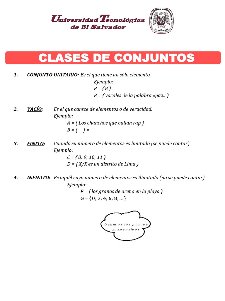 Ejercicios-de-Clases-de-Conjuntos 2 | PDF | infinito | Matemáticas