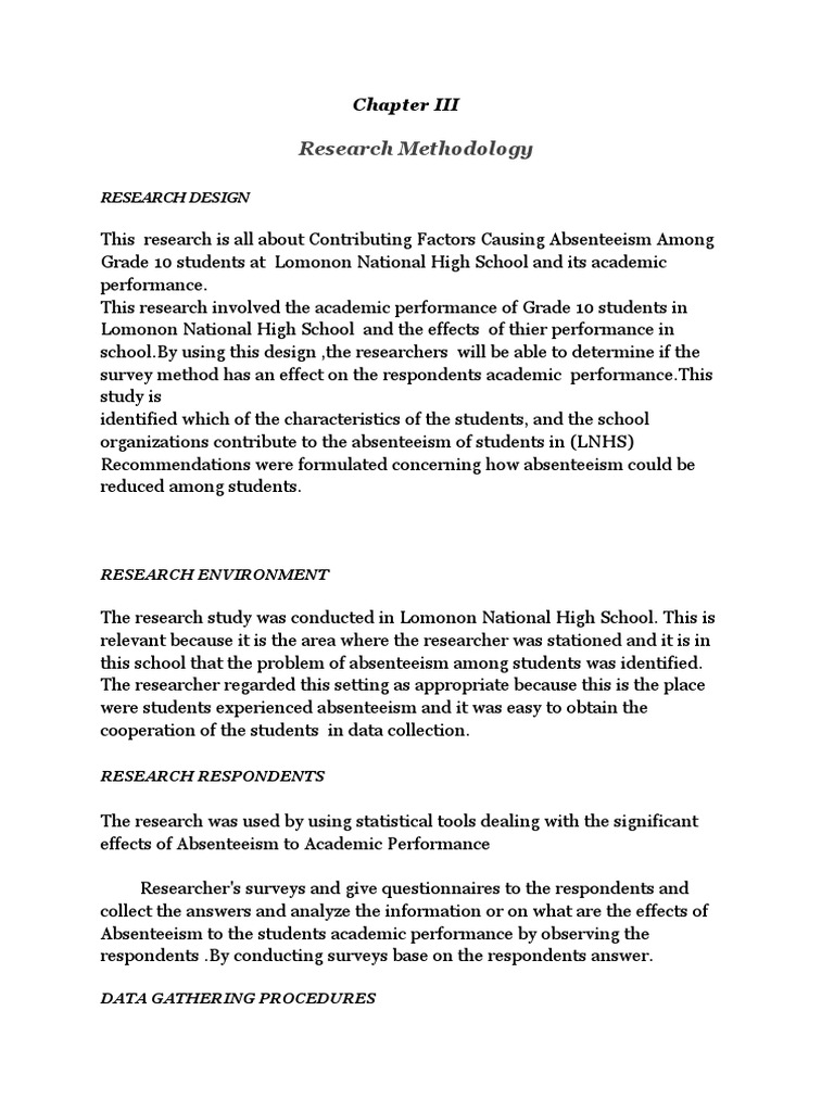 Chapter 3 Methodology | Download Free PDF | Survey Methodology | Methodology