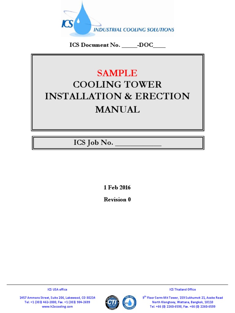 SAMPLE Installation Manual - FRP | PDF