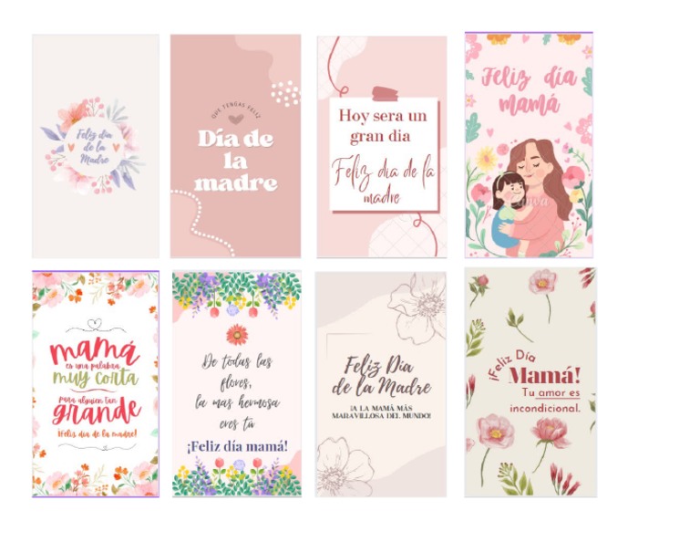 Tarjetas Del Dia De La Madre Pdf