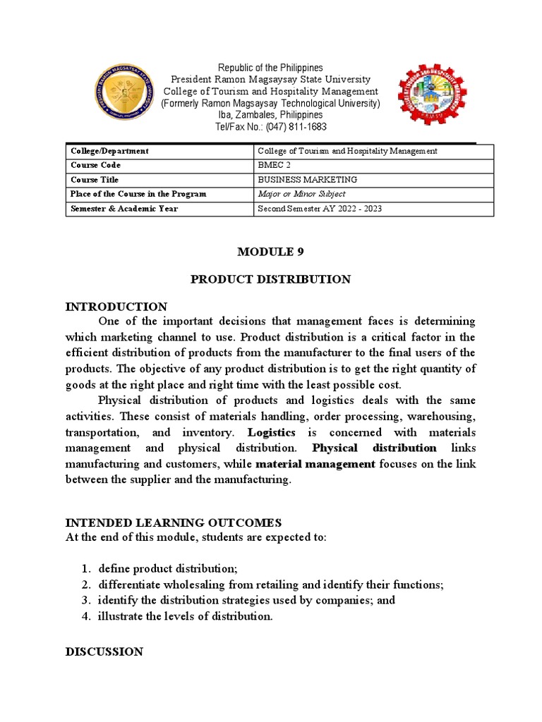 Product Distribution | PDF | Retail | Business Process