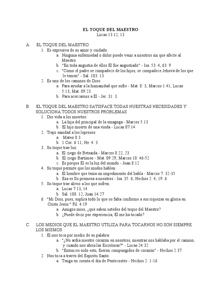 El toque del Maestro | PDF | Creencia religiosa y doctrina
