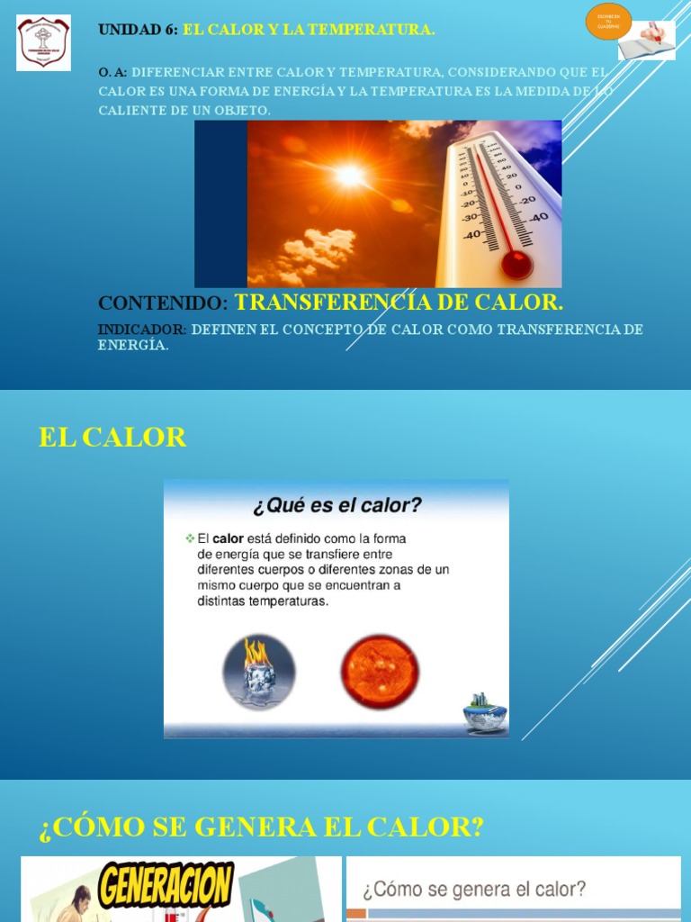 Transferencia de Calor 6°básico. | PDF | Ciencia y matemáticas