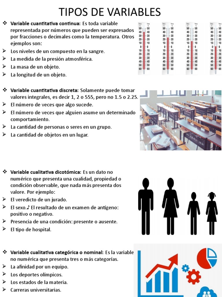 tipos de variables | PDF | Variables dependientes e independientes ...