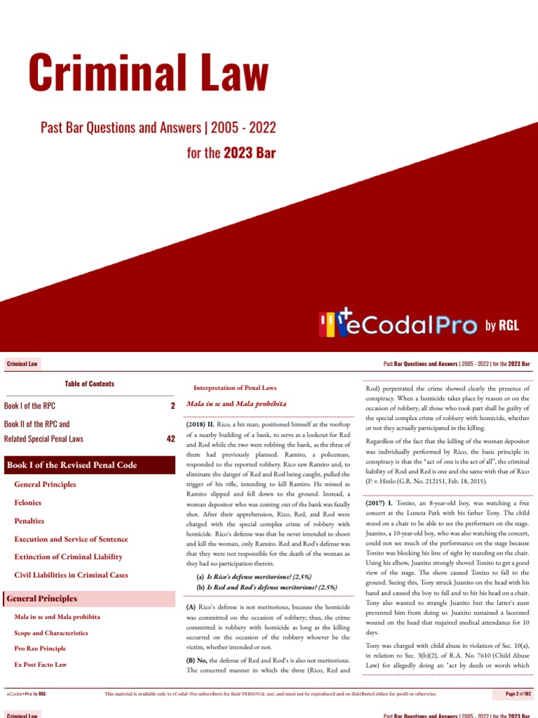 Crim 2 | PDF | Criminal Law | Ex Post Facto Law