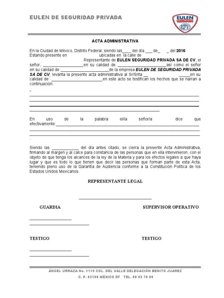 Acta Administrativa | PDF