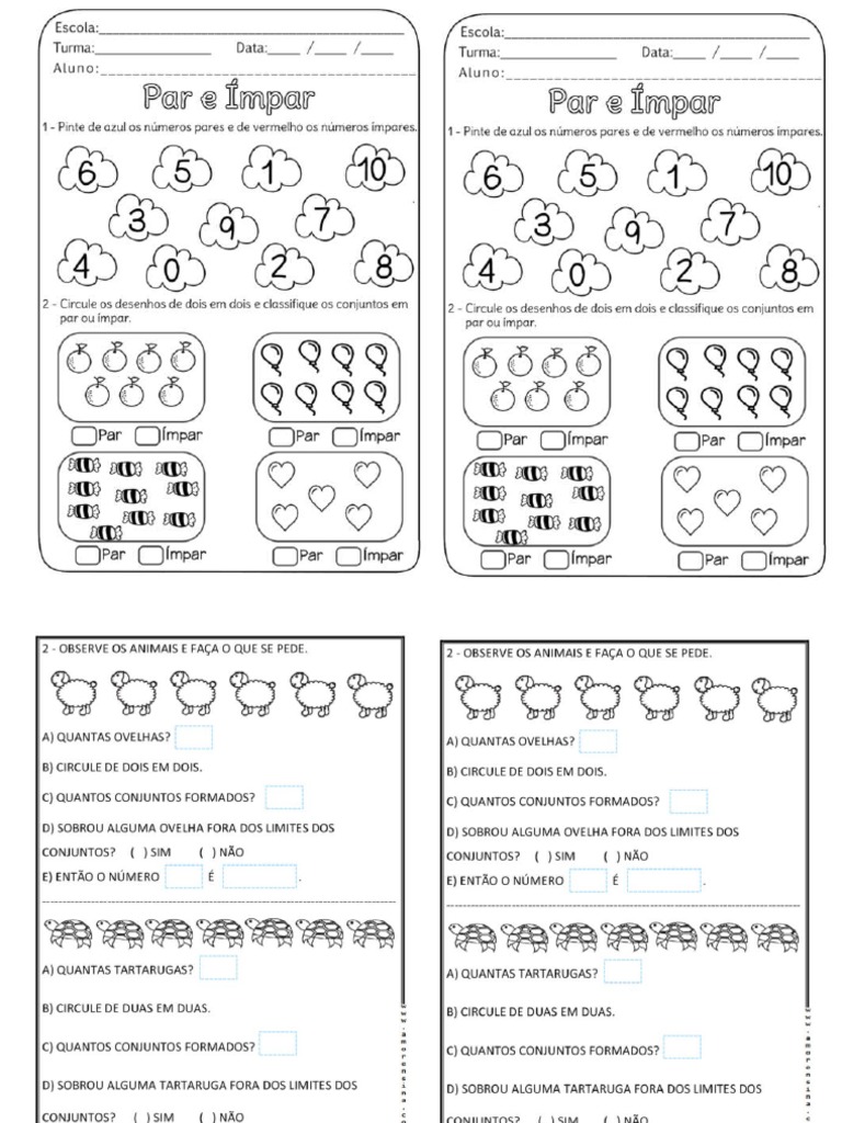 Atividades Par e Impar | PDF