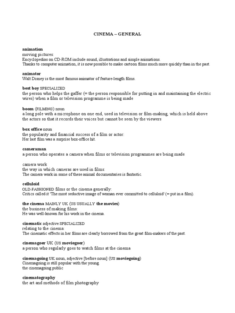 Cinema | PDF | Cinematography | Movie Theater