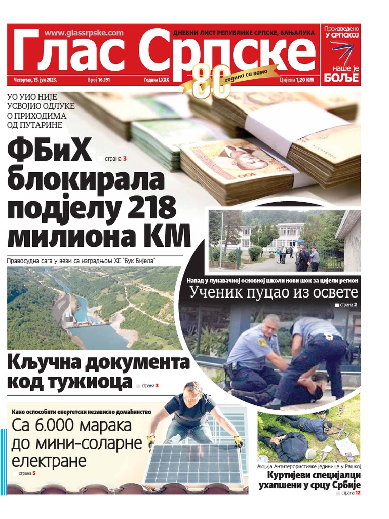 Glas Srpske 20230615 | PDF