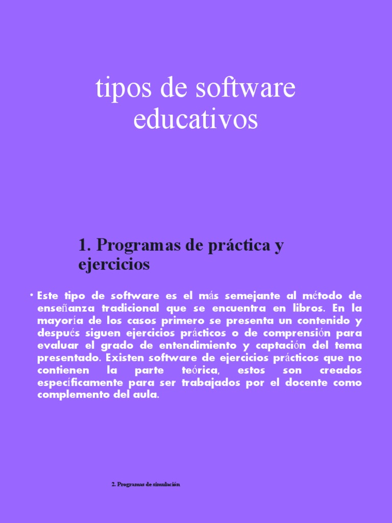 Tipos de Software Educativos | PDF