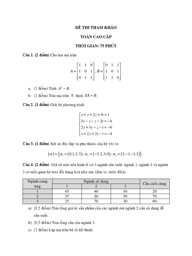 Đề Thi Tham Khảo TCC ML142156 | PDF