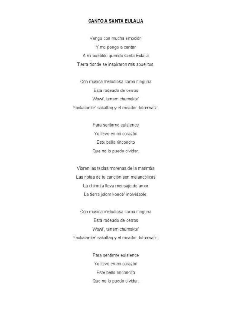 Canto A Santa Eulalia | PDF