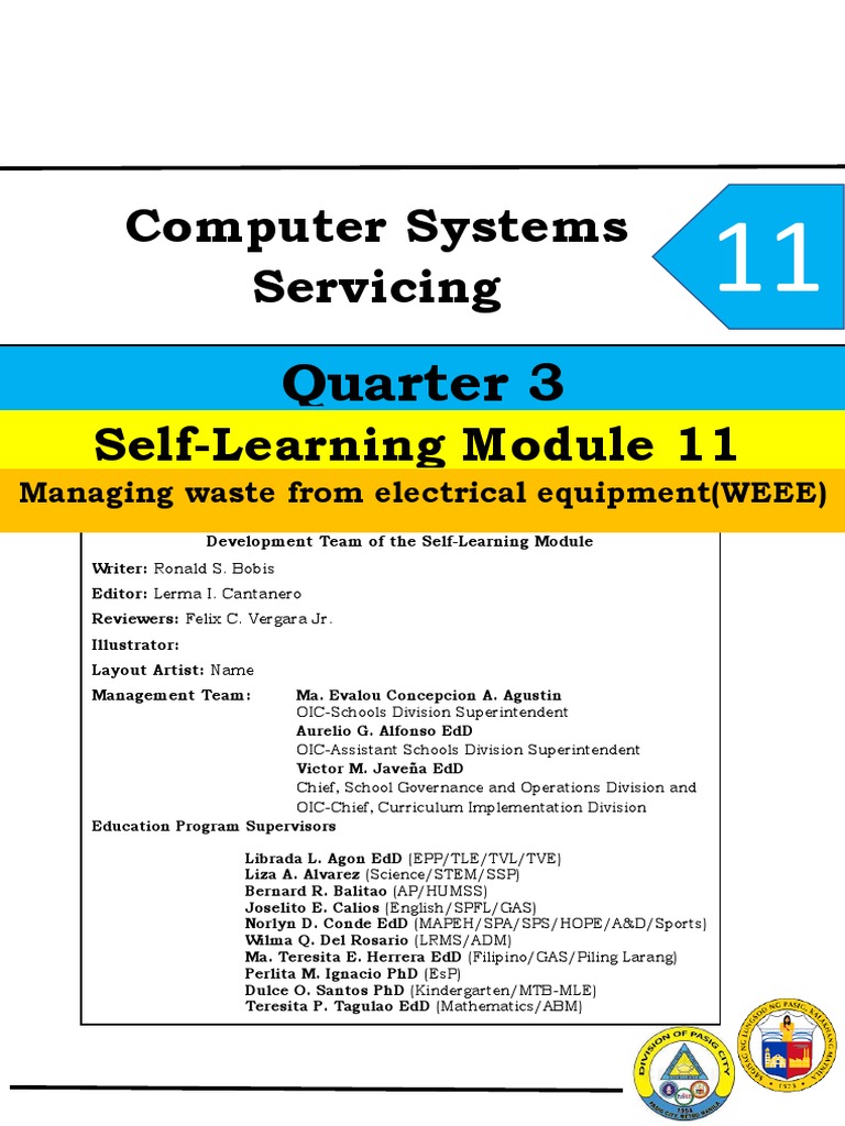 TVL CSS11 - Q3 - M12 | PDF | Electronic Waste | Waste