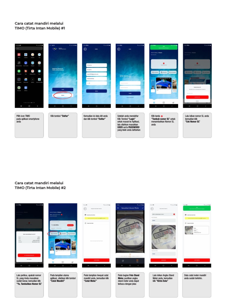Cara Catat Mandiri di Aplikasi TIMO | PDF