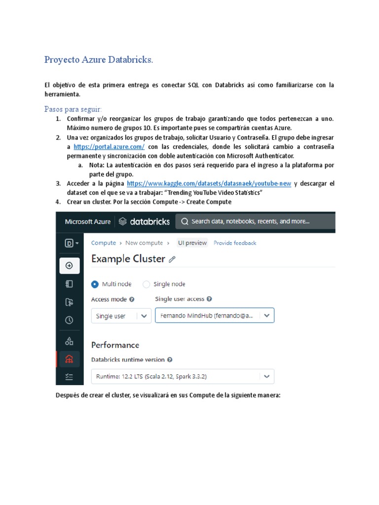 Proyecto Azure Databricks | PDF | Ingeniería de software | Tecnologías ...