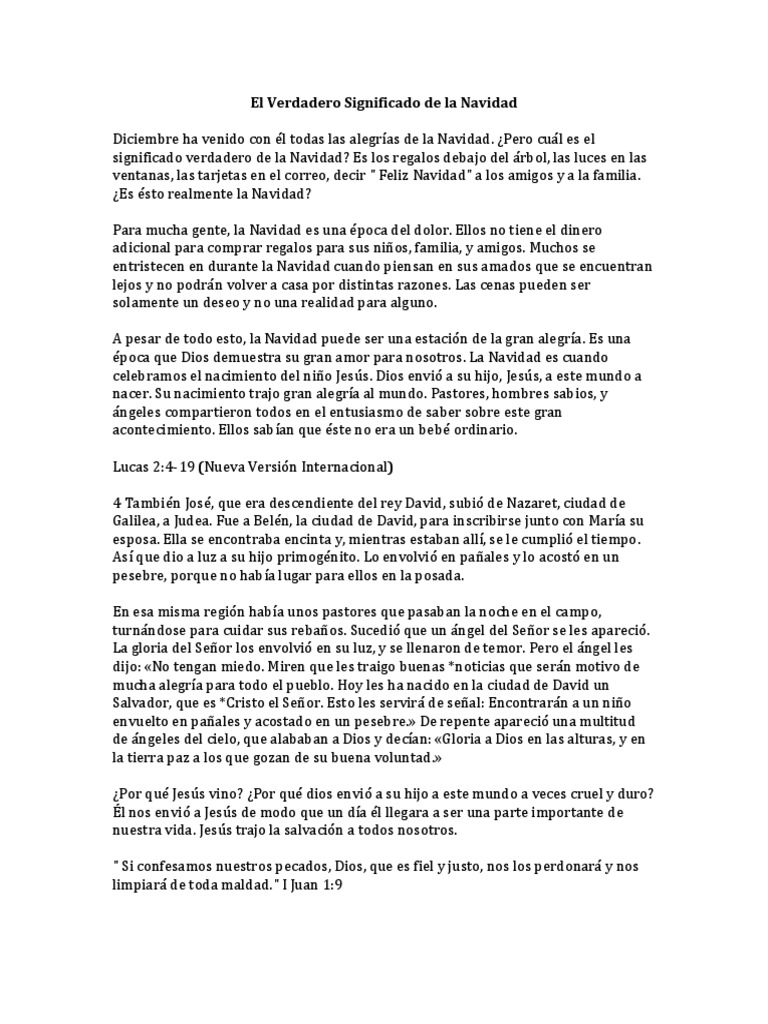 El Verdadero Significado de La Navidad | PDF | Navidad | Jesús
