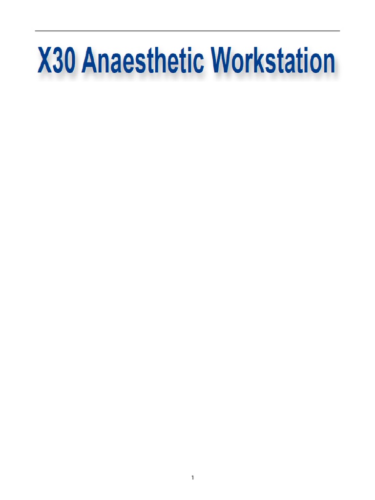 User Manual X30 - Anesthesia | PDF | Anesthesia | Waste