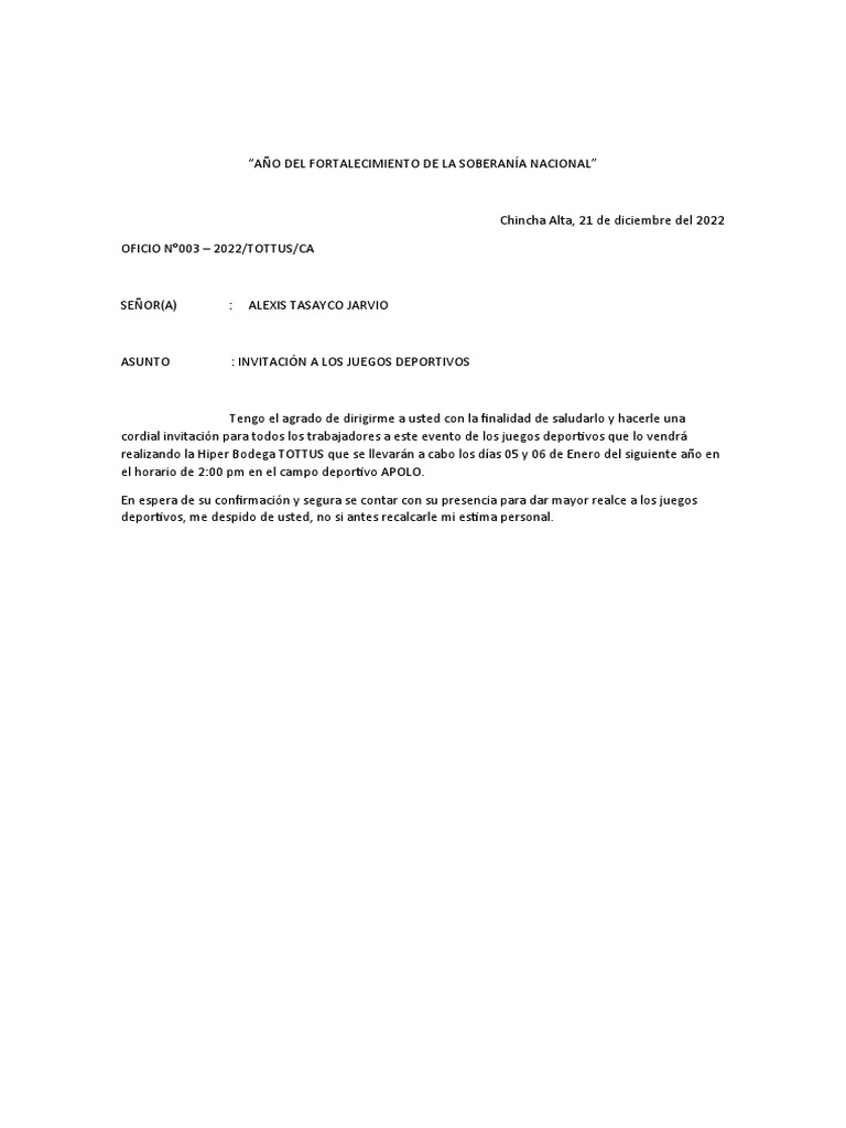 Oficio de Comunicación | PDF