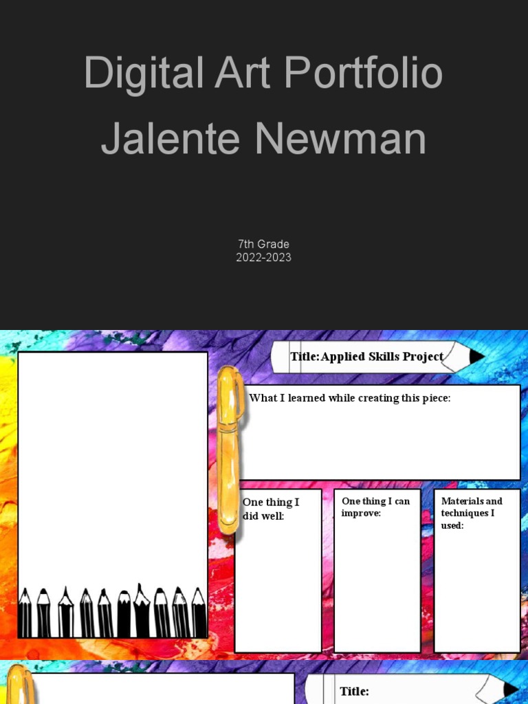 Art Portfolio Template 1 - 1-1 | PDF