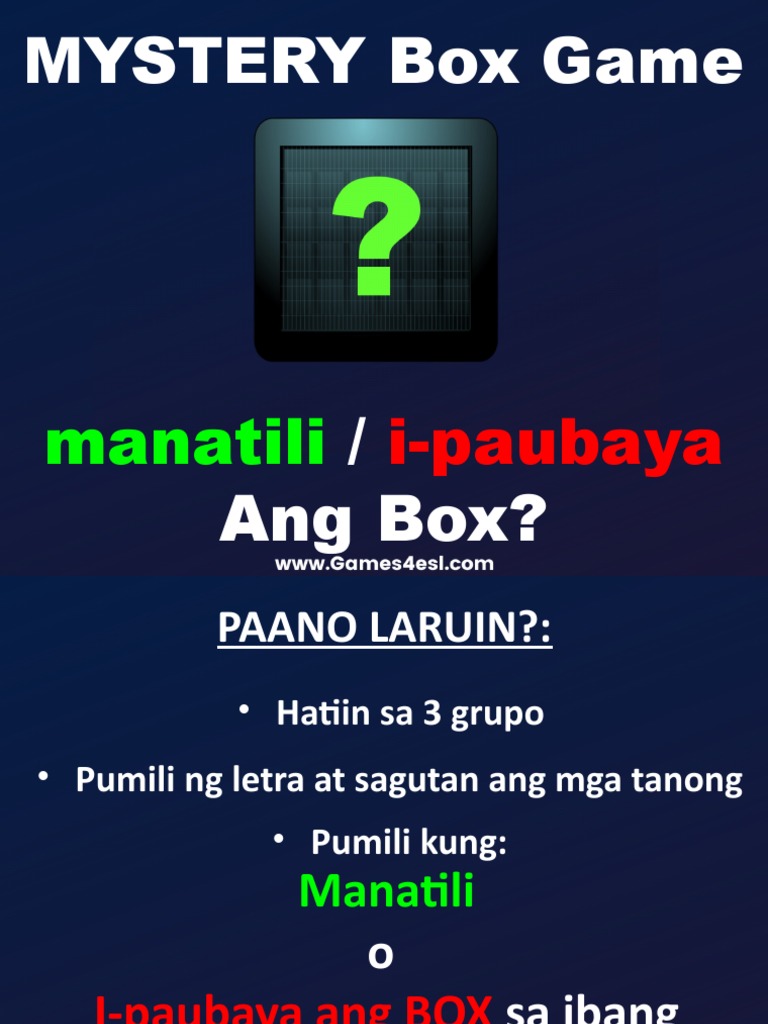 Mystery Box Template | PDF