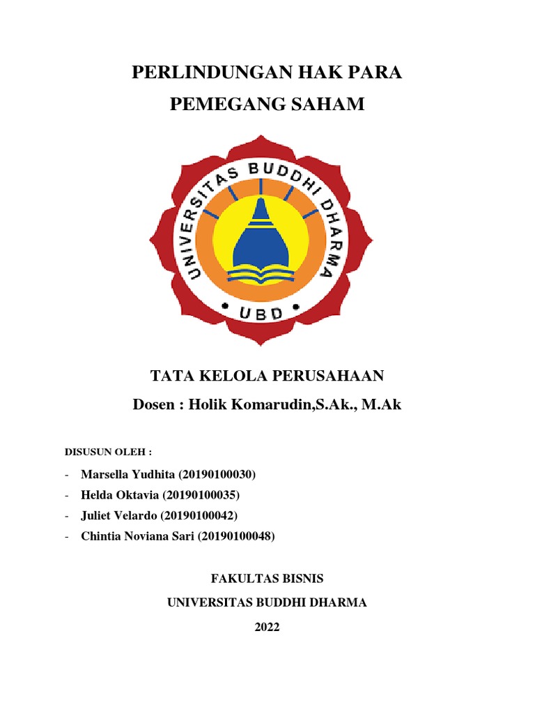 (Paper Kel 4) Perlindungan Hak para Pemegang Saham | PDF