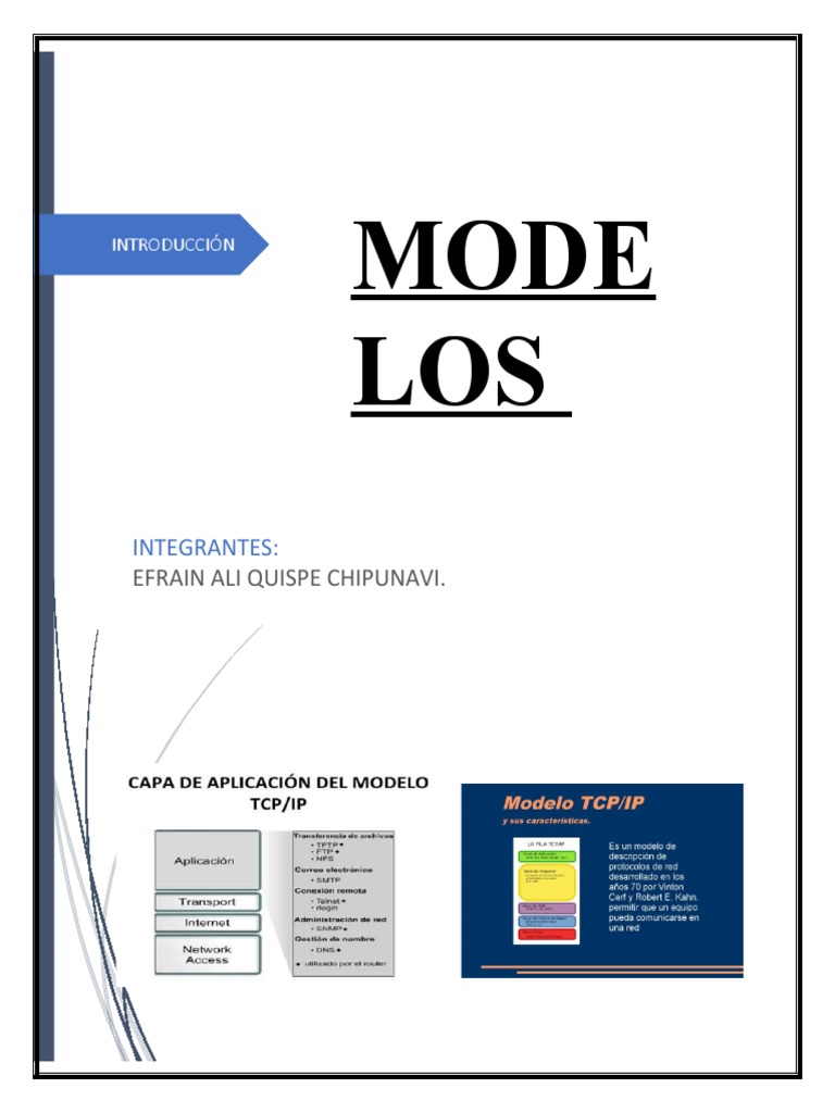 Trabajo de Modelos TCP | PDF