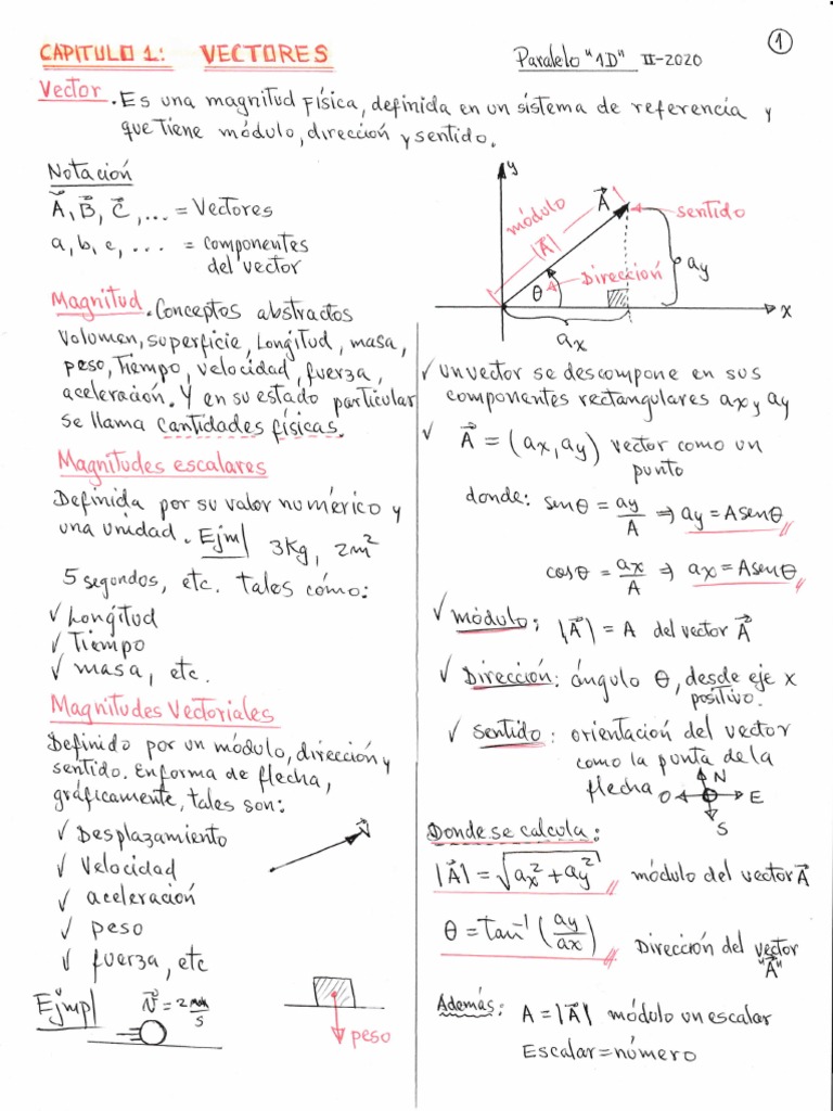 Vectores 01 Física 1 | PDF