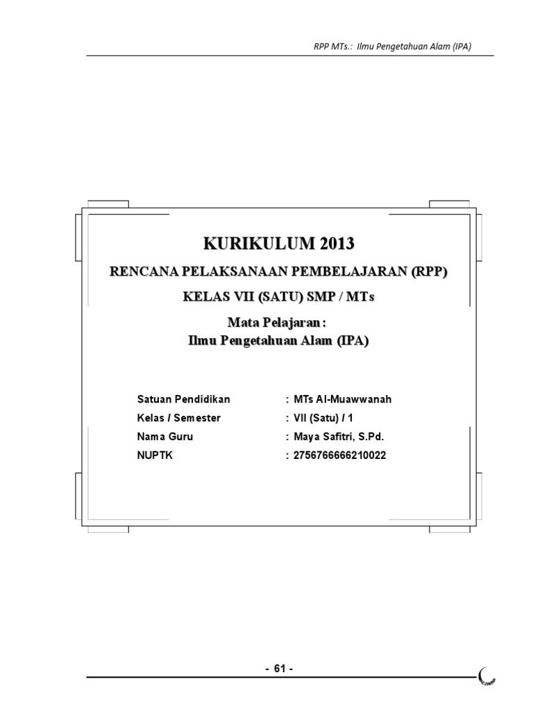 RPP SMP Ipa | PDF