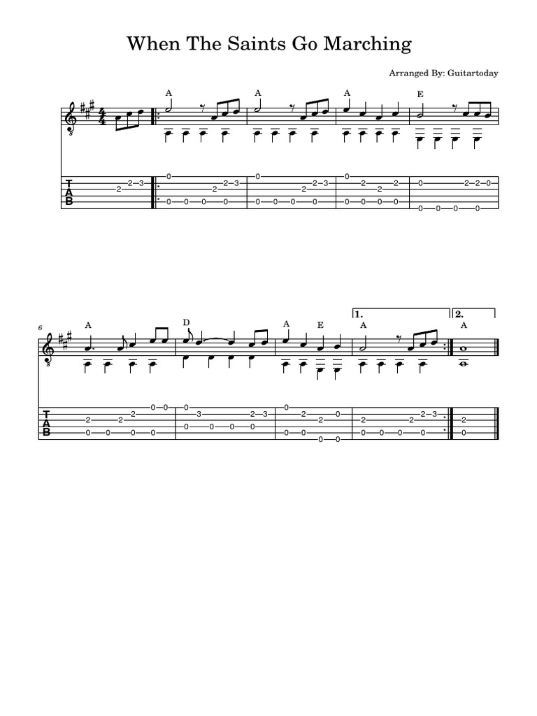 When The Saints Go Marching | PDF