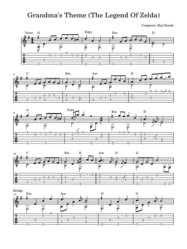 Grandma Theme (The Legend of Zelda) | PDF | Nintendo | Nintendo Franchises