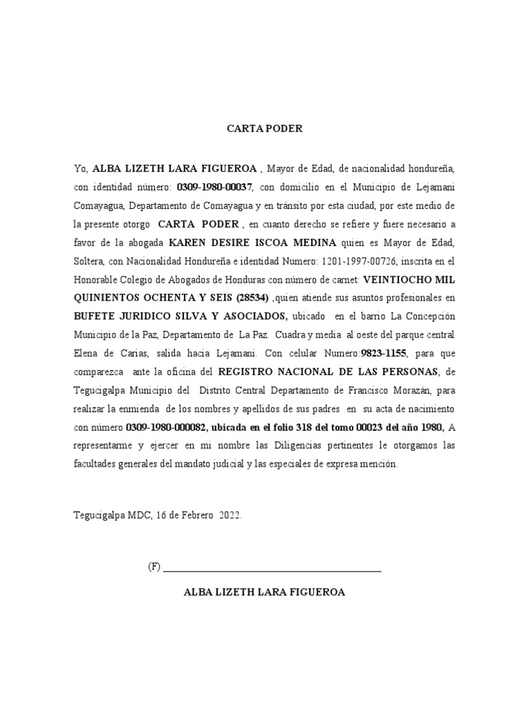 Carta Poder | PDF