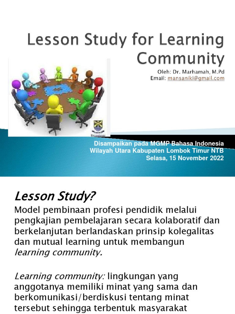 Lesson Study For Learning Community Pdf