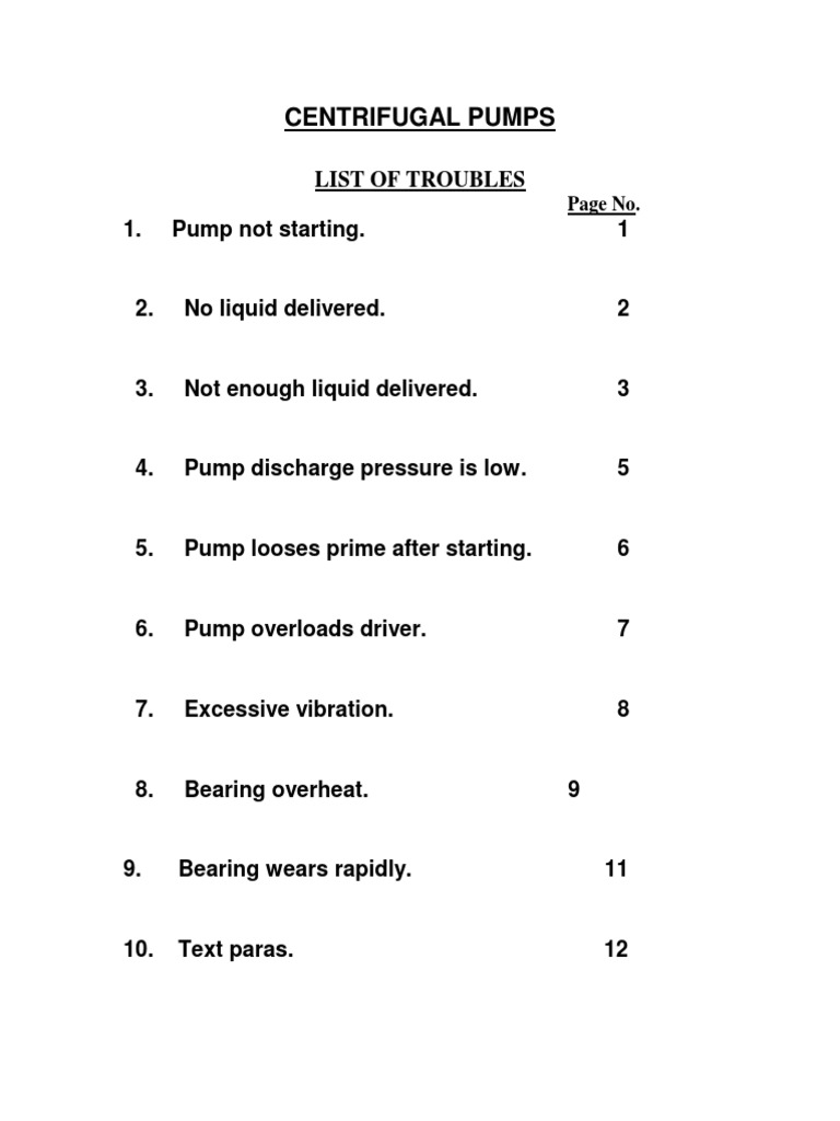 Centrifugal Pump Troubleshooting Guide | PDF | Pump | Bearing (Mechanical)