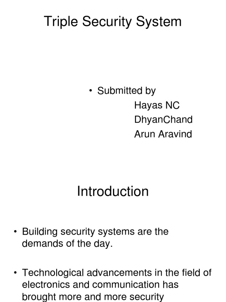 Triple Layer Security System Overview | PDF
