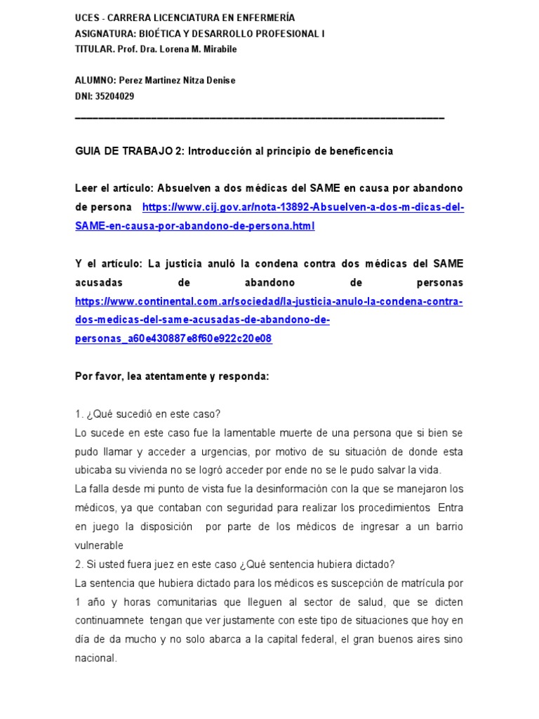 TP4 - Principio de Beneficencia Final | PDF