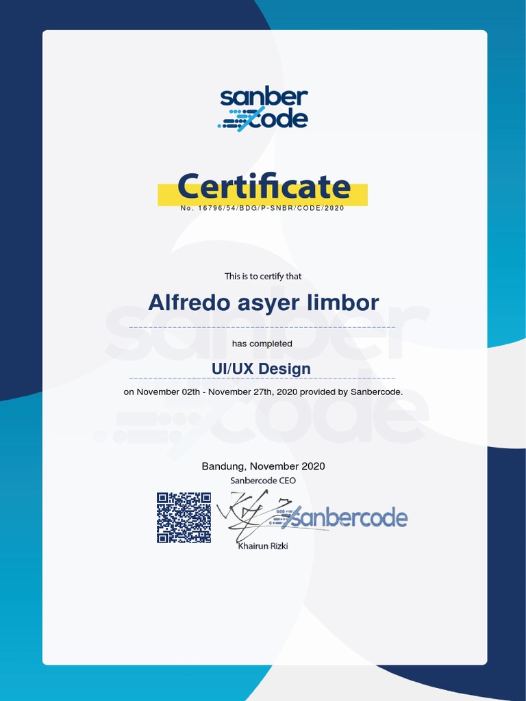 Sertifikasi UIUX Alfredo Asyer | PDF