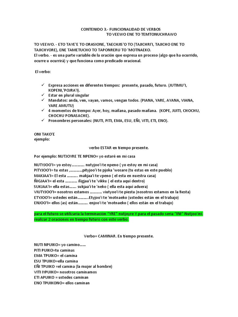 Verbos Ii | PDF | Estudios de idiomas extranjeros