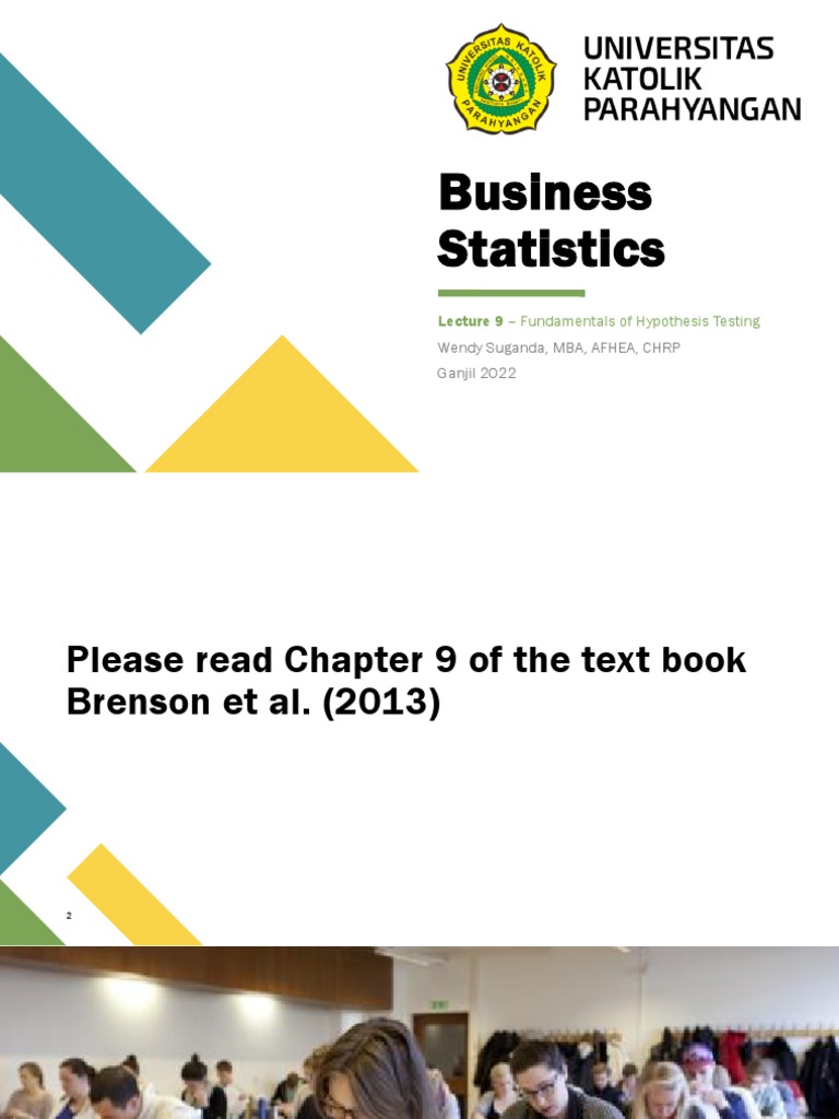 Lecture 9 Fundamentals Of Hypothesis Testing Pdf