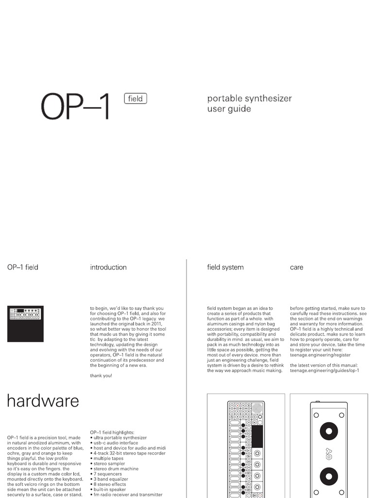 OP-1 Field Manual | PDF