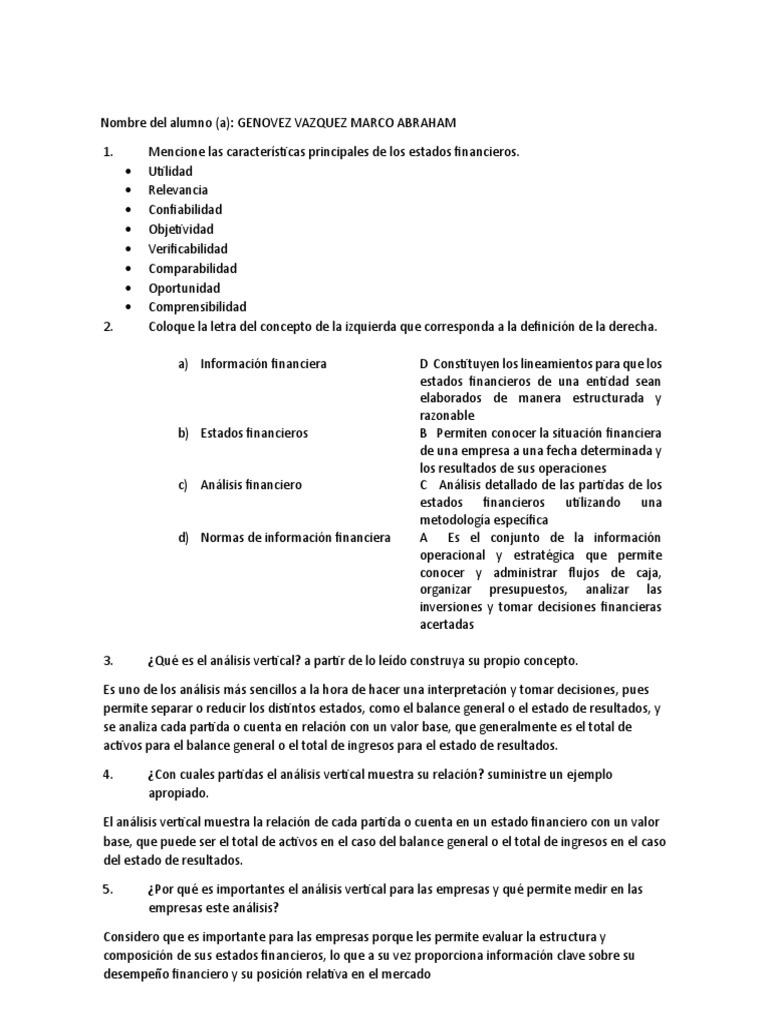 Ejercicios de Autoevaluación de La Unidad I | PDF