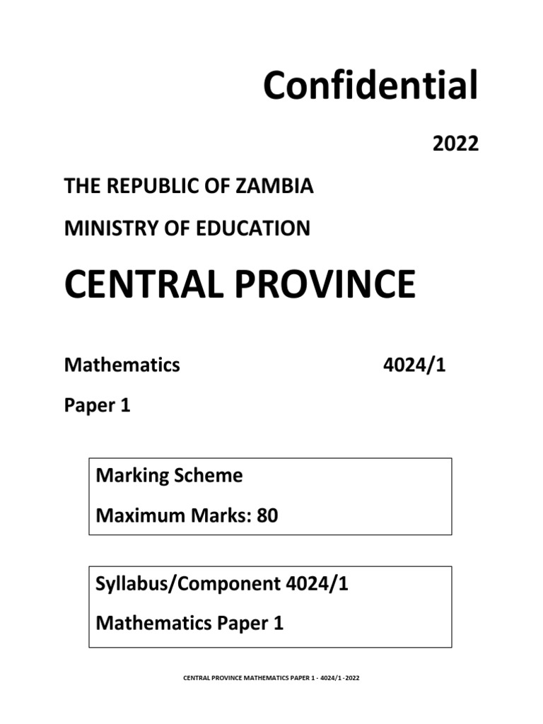 Math G12 Paper 1 Marking Key | PDF | Mathematics | Applied Mathematics