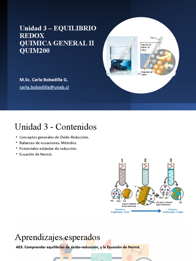 Unidad 3 - Equilibrio Redox | PDF | Redox | Electrodo