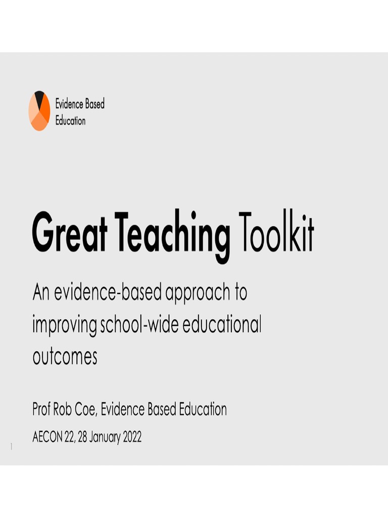 Presentation by Rob Coe v2 | PDF