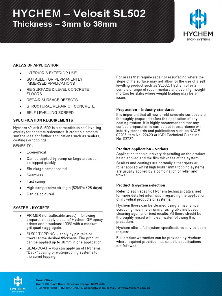 Hychem Velosit SL502 1 | PDF