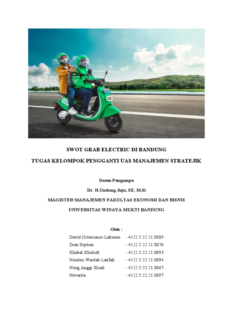 Analisis SWOT Grab Electric Bandung | PDF