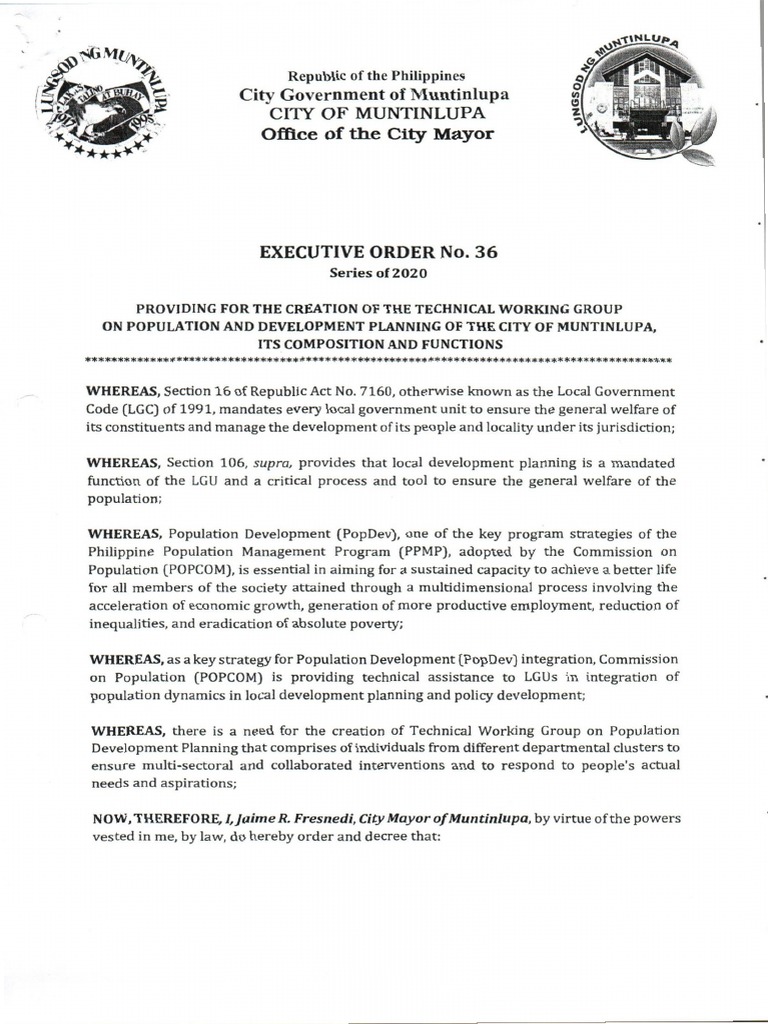 EO - Population Office | PDF