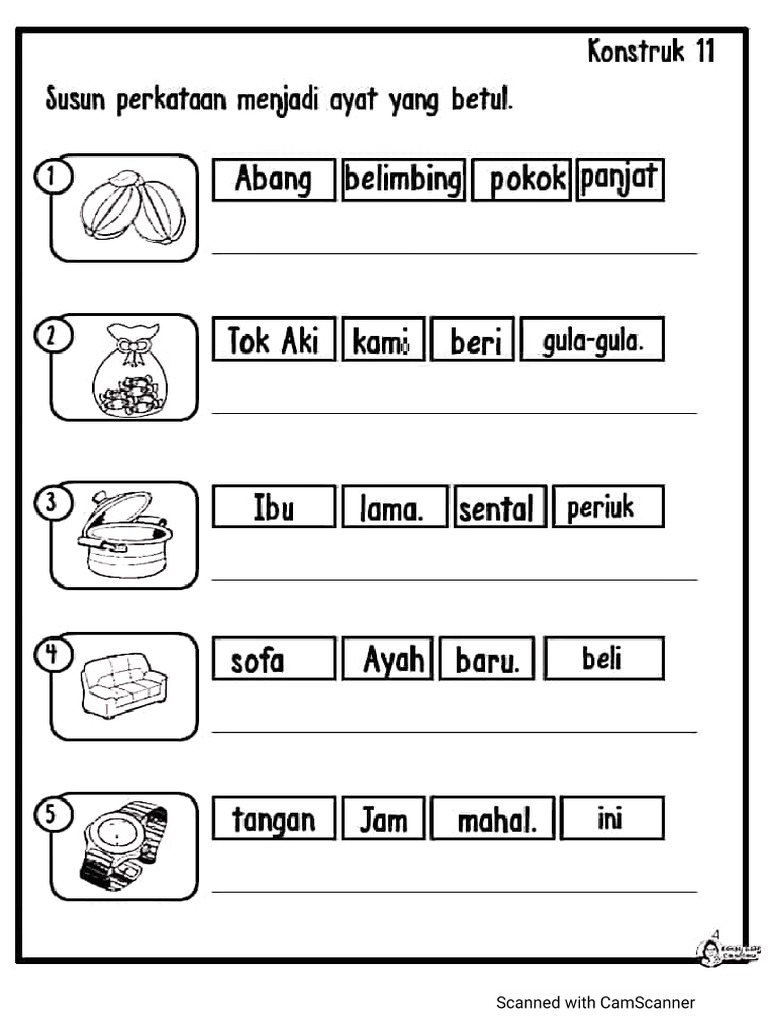 Latihan Susunan Ayat Pdf