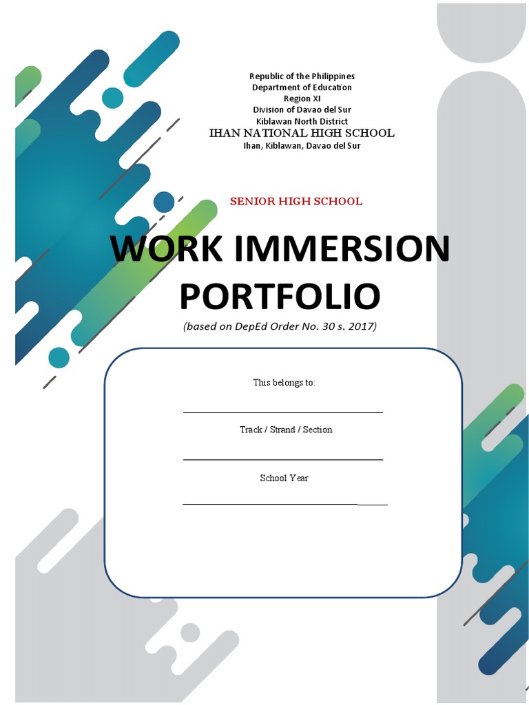 Work Immersion Portfolio IHAN NHS 2022 2023 | PDF