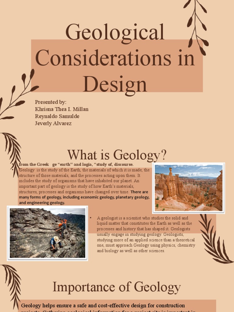 Geological Consideration in Design | Download Free PDF | Soil | Geology