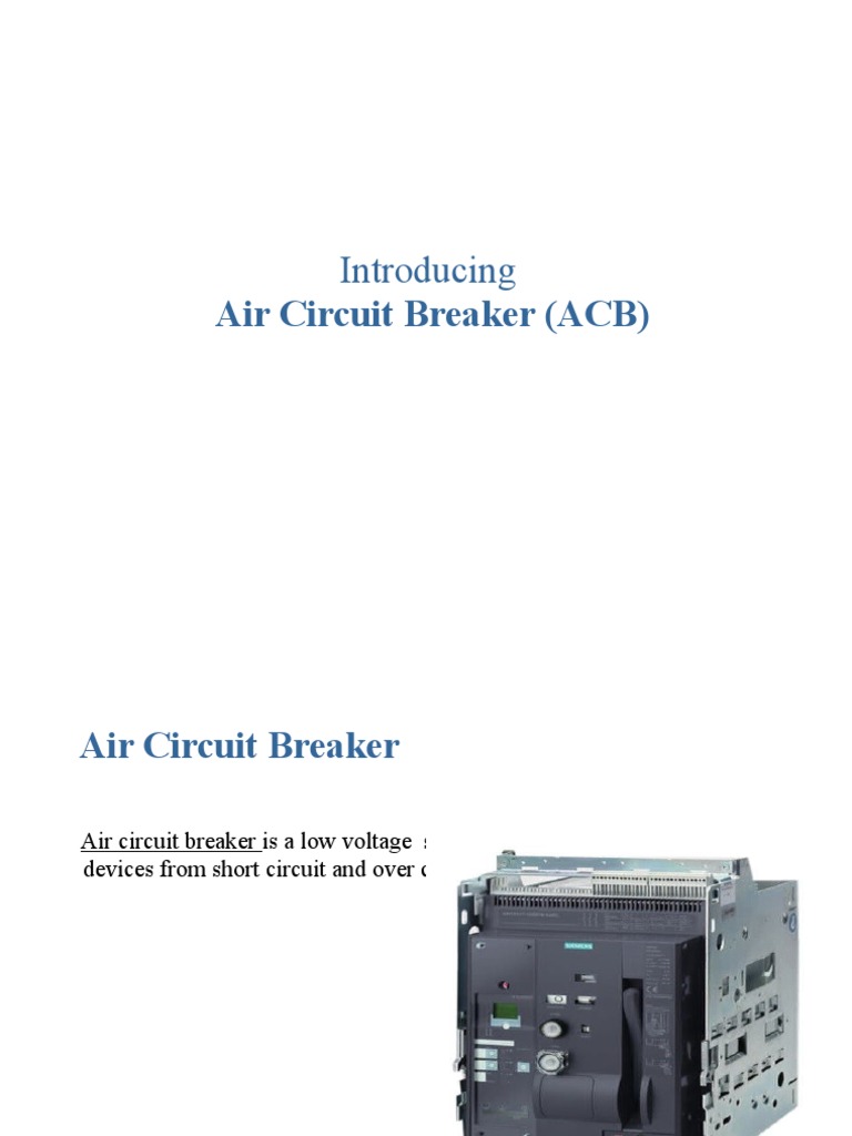 ACB Circuit Breaker | PDF | Technology & Engineering